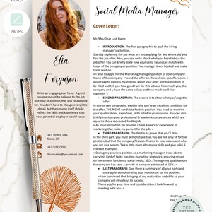 Boho Resume Template for Word and MAC Pages Creative CV - Etsy