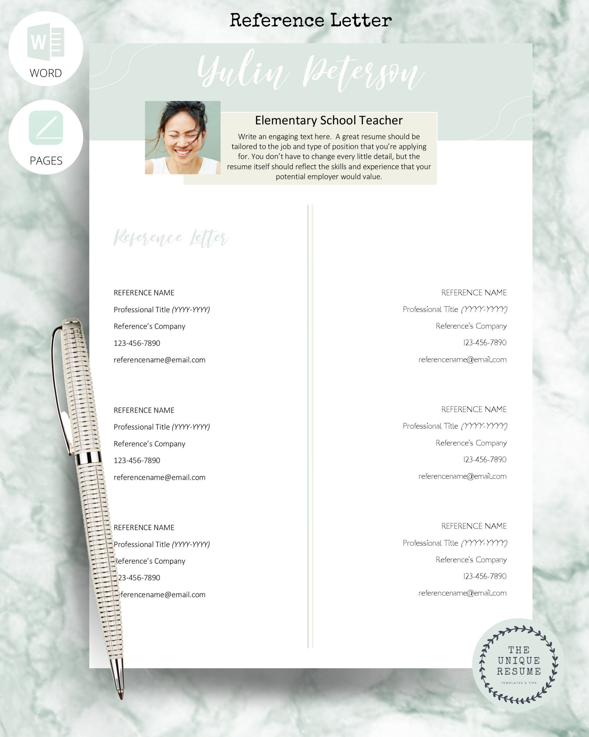 Green Fresh and Clean Resume Template Modern and Creative Resume ...