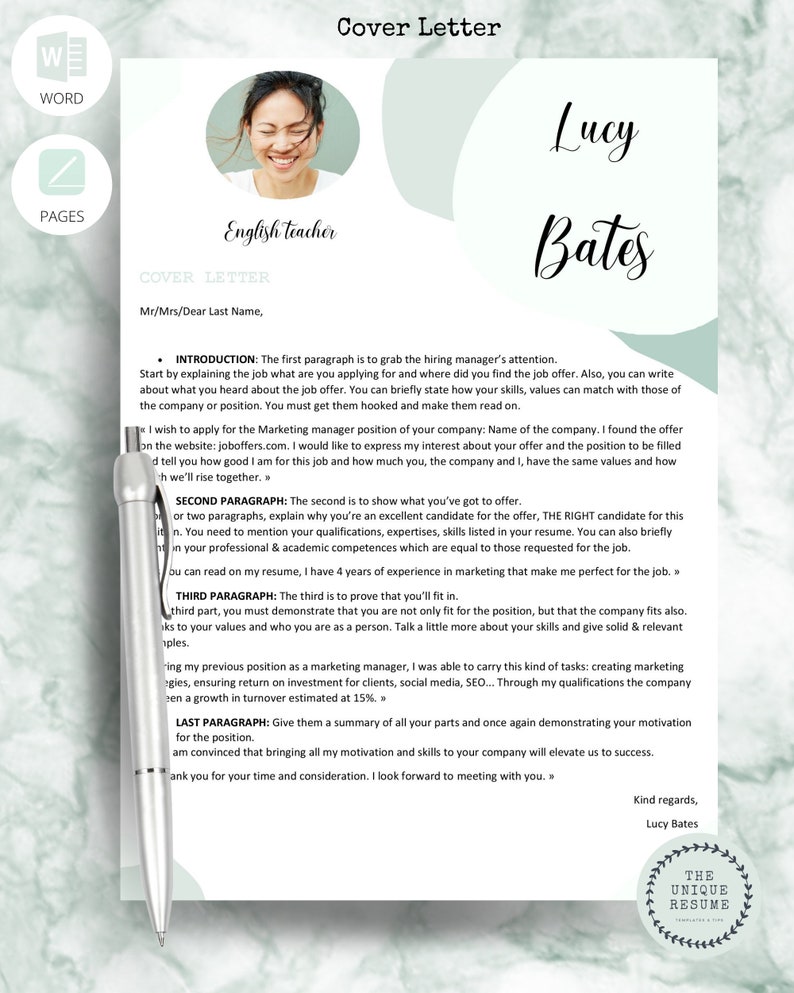 Green and Creative Resume Template Green Professional and Executive CV ...