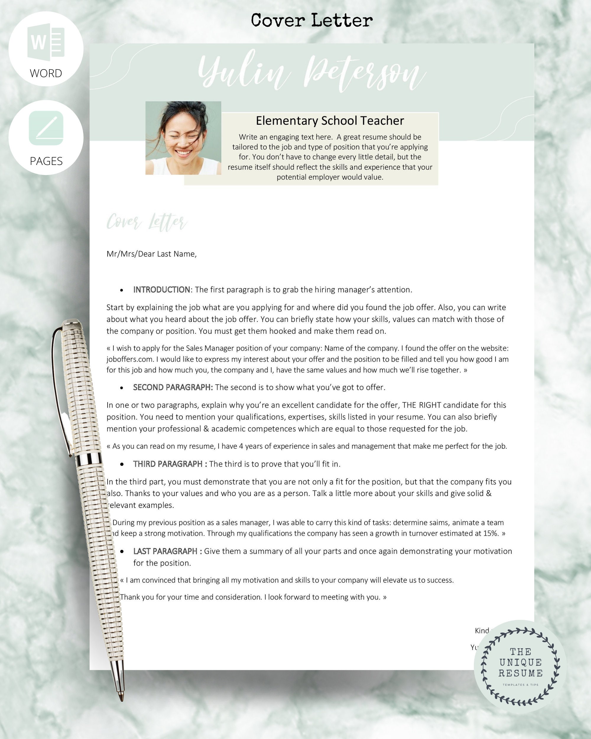 Green Fresh and Clean Resume Template Modern and Creative Resume ...