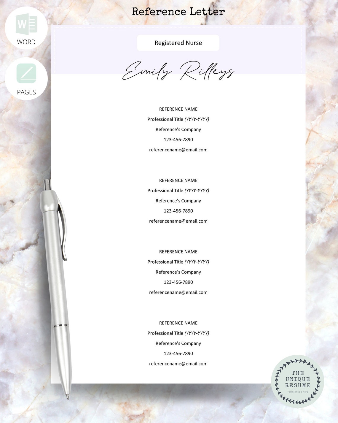 Violet Resume Template for Word Pages Creative CV Resume - Etsy