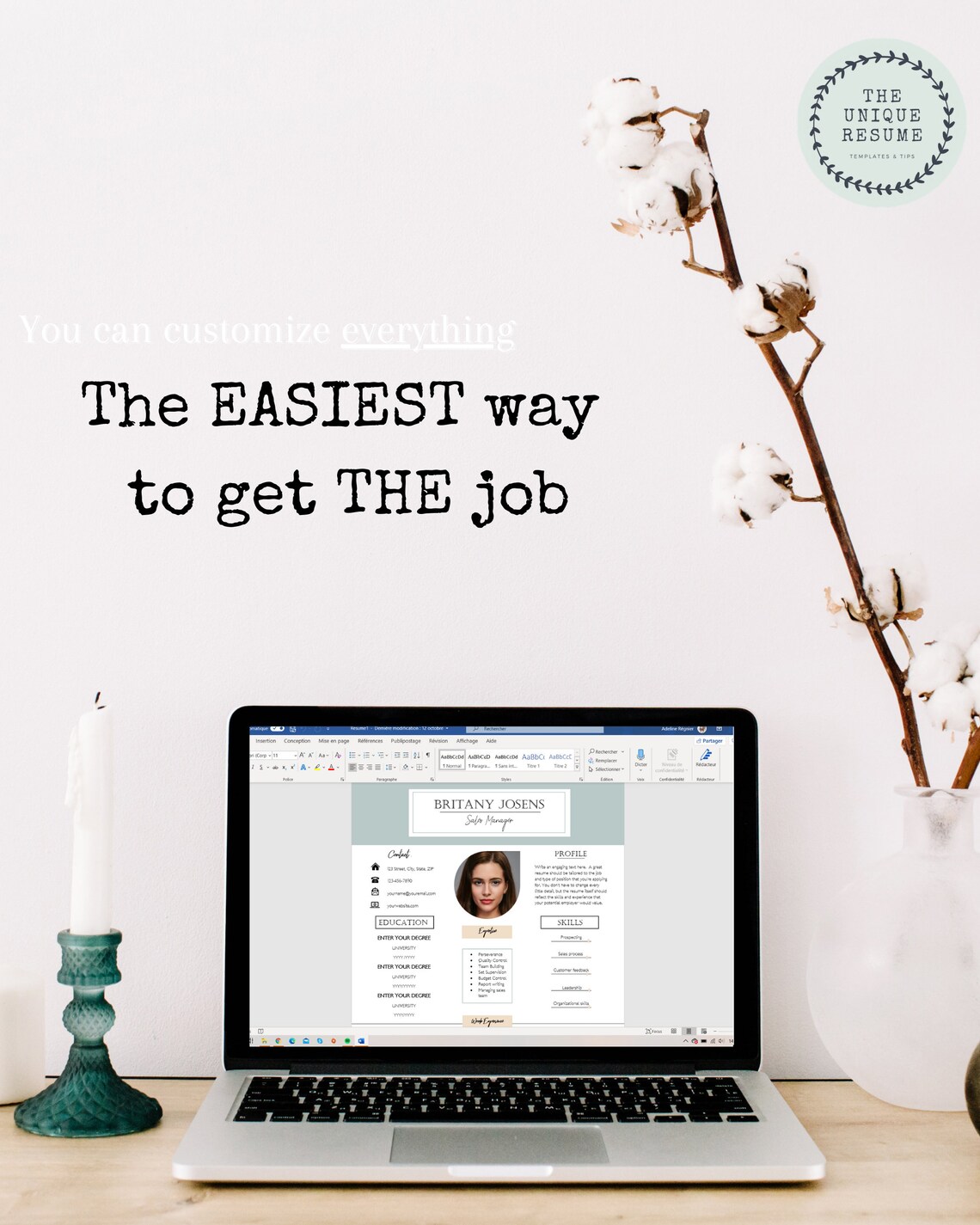Creative CV Resume Template CV Template Modern for Word & Pages - Etsy