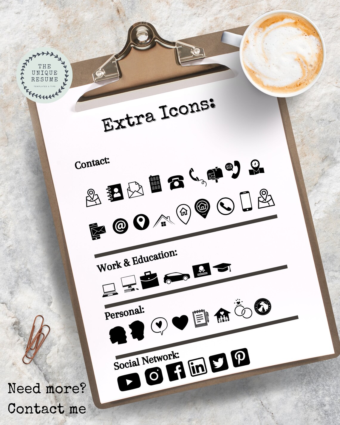 Professional Resume Template for Pages Word CV Template | Etsy