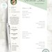 Green CV Resume Template for Pages and Word - Etsy