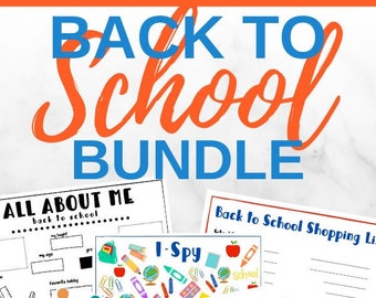 Back to School Printables Bundle, Activity Bundle for Kids, First Day ...
