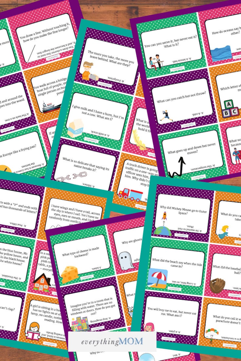 36 Printable Riddle Cards for Kids questions and Answers - Etsy Australia