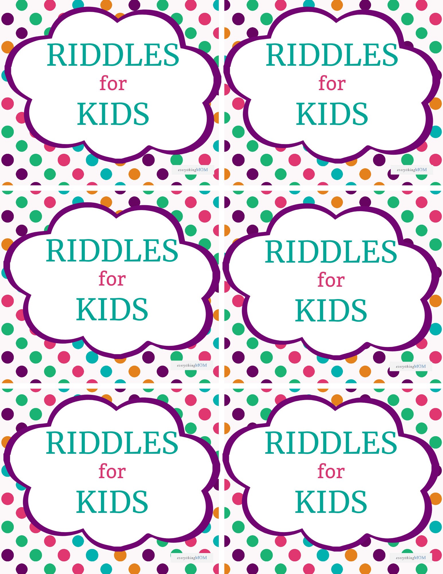 36 Printable Riddle Cards for Kids questions and Answers - Etsy Australia