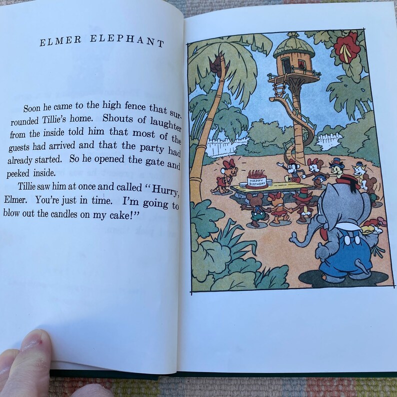 Walt Disneys Elmer the Elephant and Peculiar Penguins 1978 Vintage Book ...