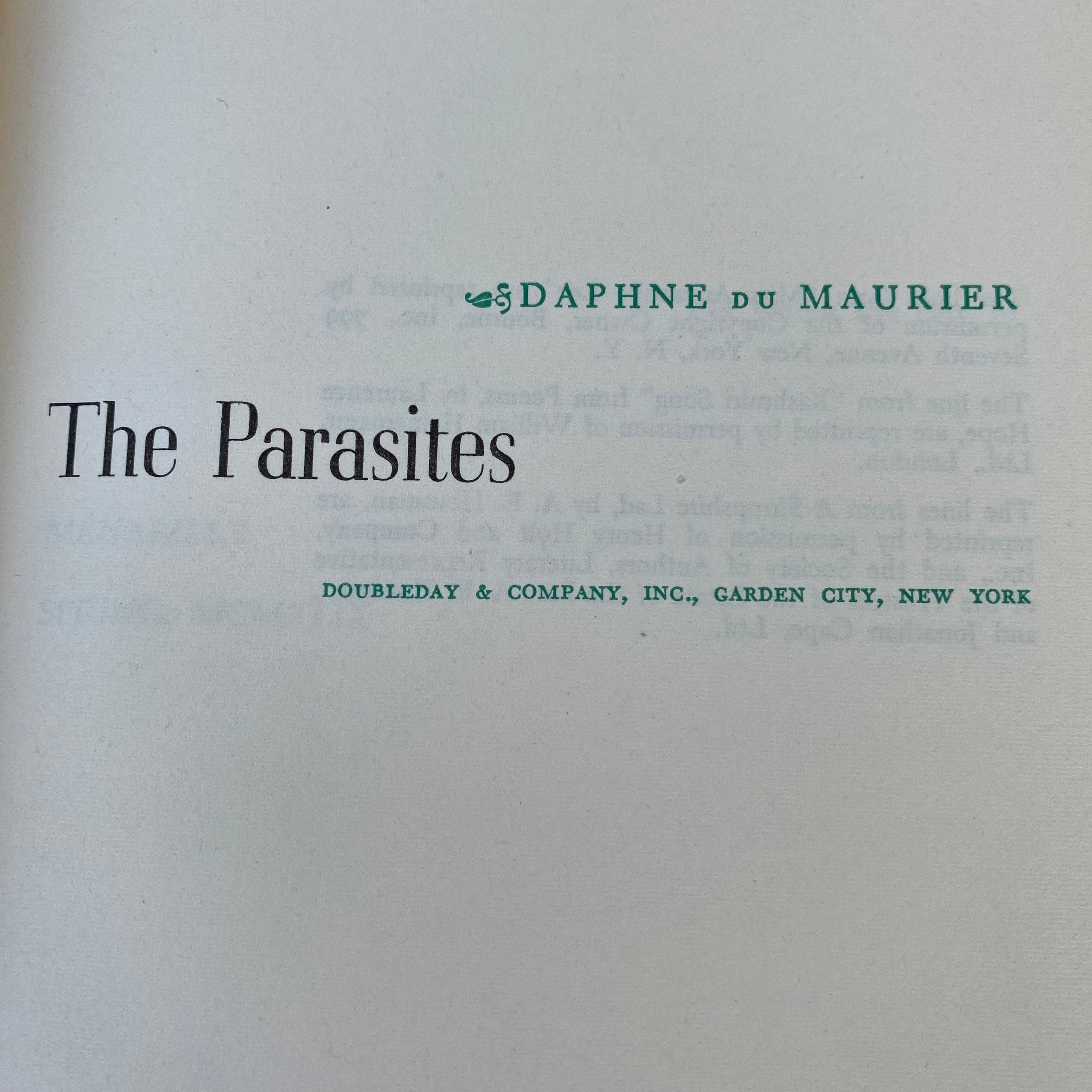 The Parasites by Daphne Du Maurier 1950 Vintage Book Fiction Novel ...