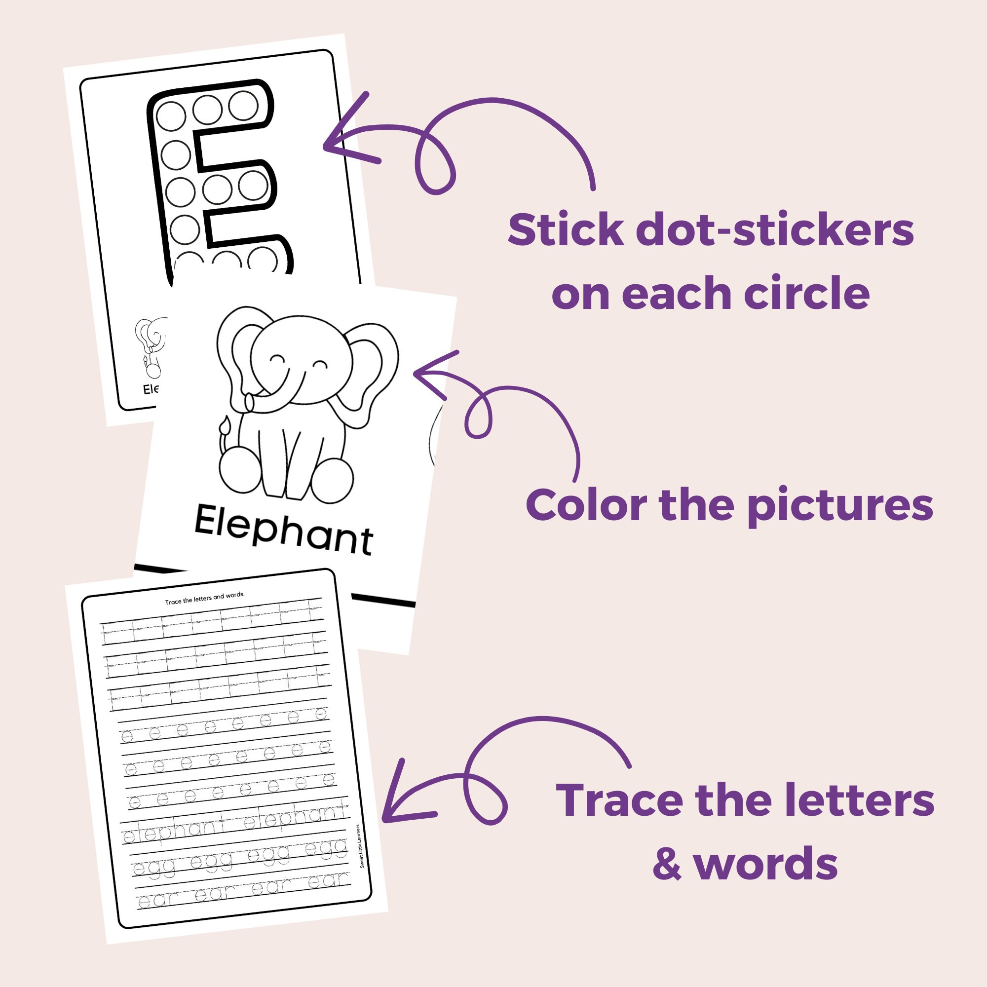 First Grade Dot Stickers Alphabet Book - Fun Learning Activity Book ...