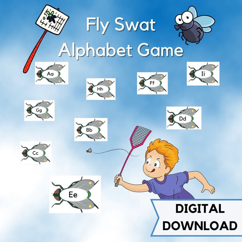 Fly Swat Alphabet Game// Alphabet Game// Preschool Printable Activity ...
