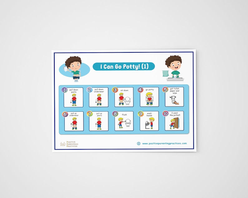 I Can Go Potty | Boy Potty Training | Boy Sitting | Boy Standing - Etsy