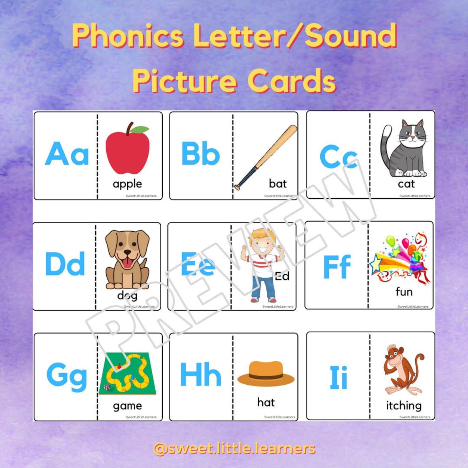 Phonics Matching Cards// Phonics Puzzles// Letter Sound Picture Cards ...
