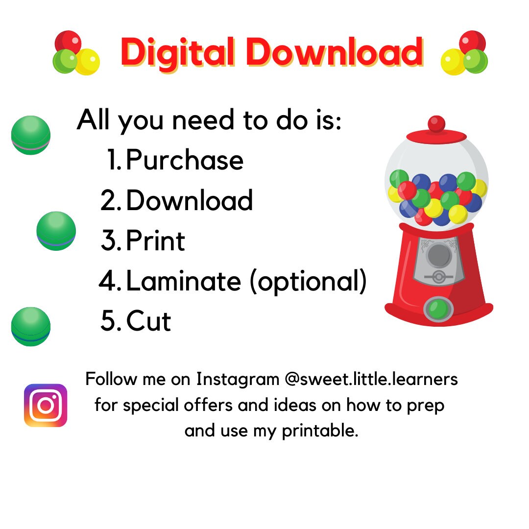 Gumball Machine Color Match Activity// Pompom Color Matching ...