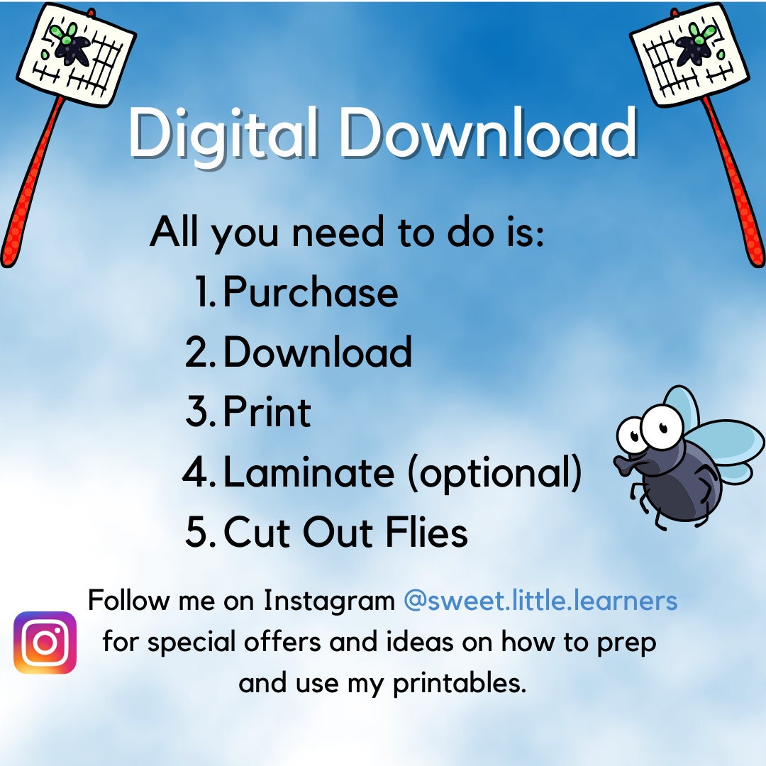 Fly Swat Alphabet Game// Alphabet Game// Preschool Printable Activity ...