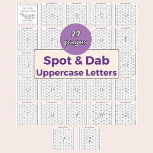 Spot and Dot Uppercase Letters// Letter Recognition// Alphabet ...
