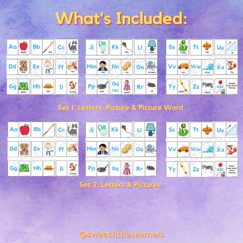 Phonics Matching Cards// Phonics Puzzles// Letter Sound Picture Cards ...