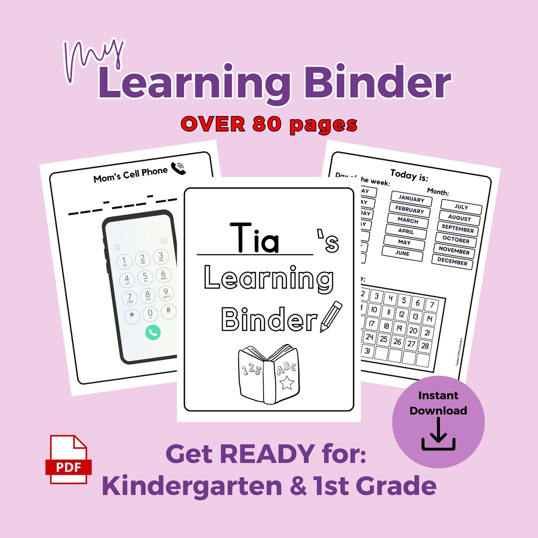Learning Binder | Kindergarten, First Grade | Homeschooling | Pre ...