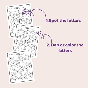 Spot and Dot Uppercase Letters// Letter Recognition// Alphabet ...