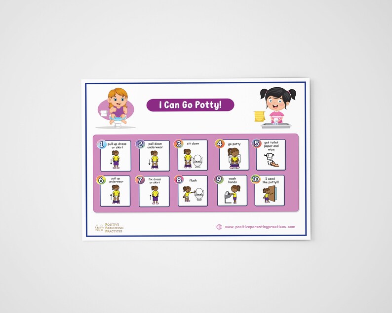Potty Training Chart I Can Go Potty - Etsy