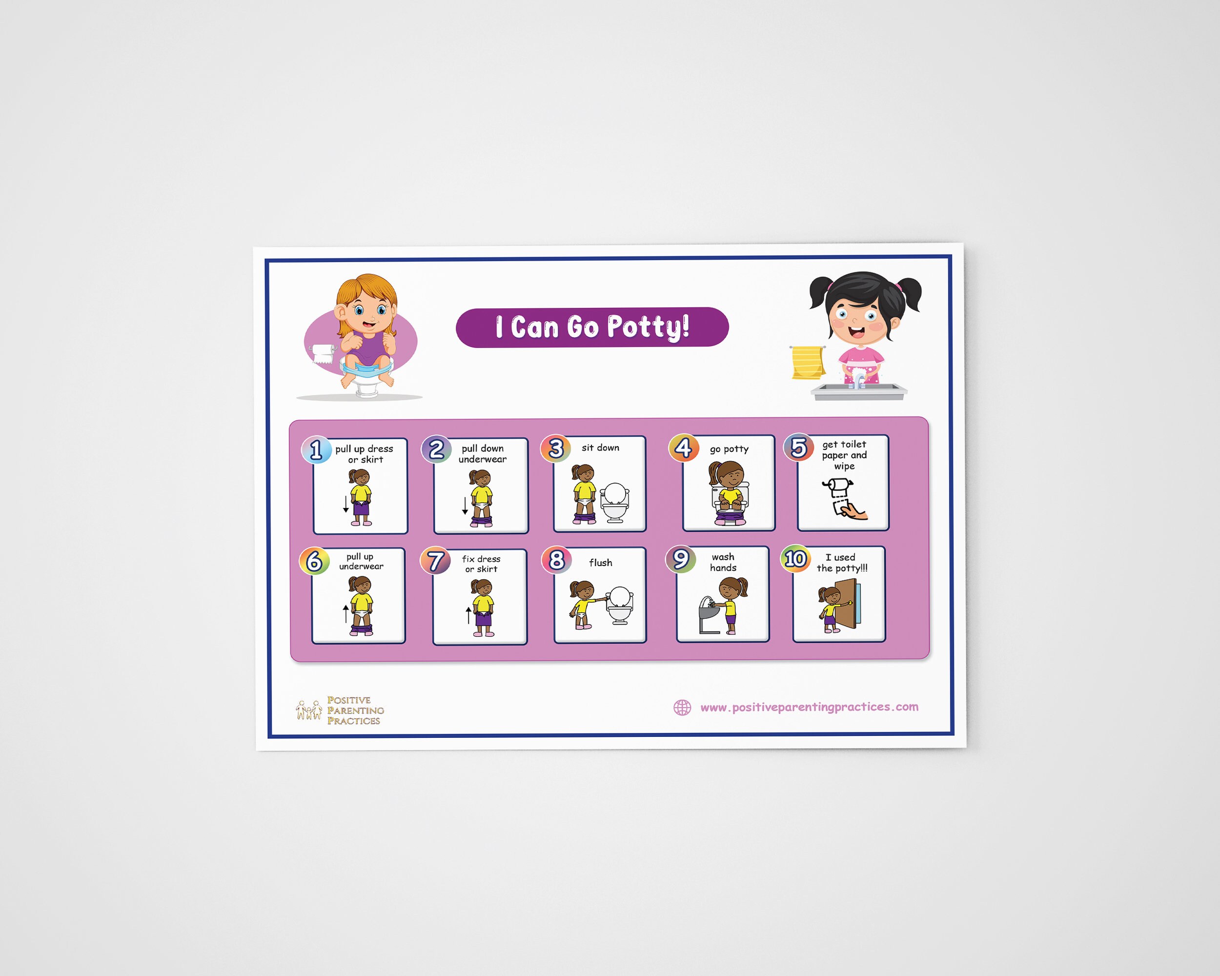 Potty Training Chart | I Can Go Potty - Etsy