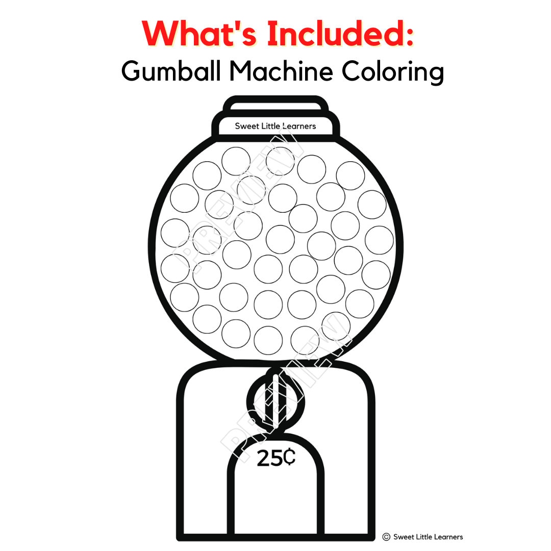 Gumball Machine Color Match Activity// Pompom Color Matching// | Etsy