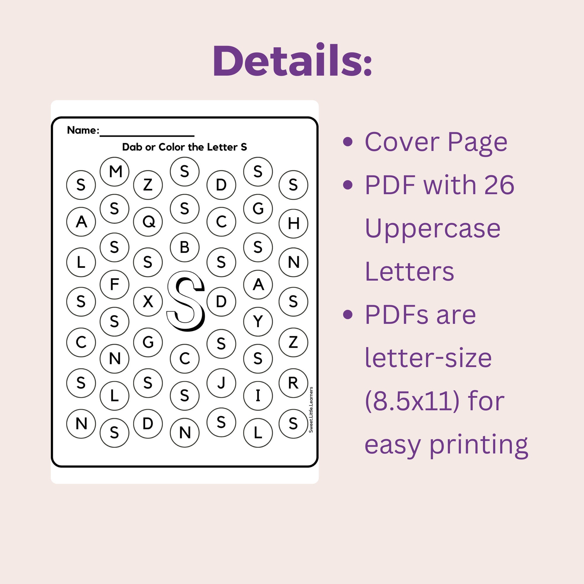 Spot and Dot Uppercase Letters// Letter Recognition// Alphabet ...