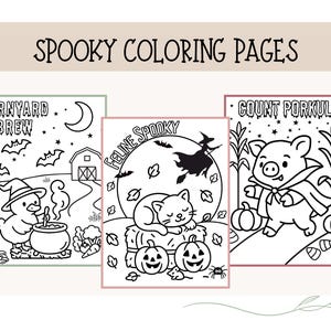 Halloween Farm Color and Cut Bundle | Printable Halloween Activities ...