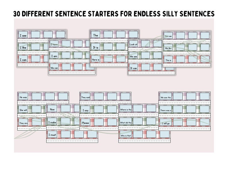 Sentence Builder Busy Book Printable – Sight Word and CVC Reading ...