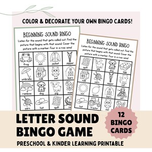 Alphabet Letter Sounds Bingo Printable | Farm Theme Phonics Activity ...