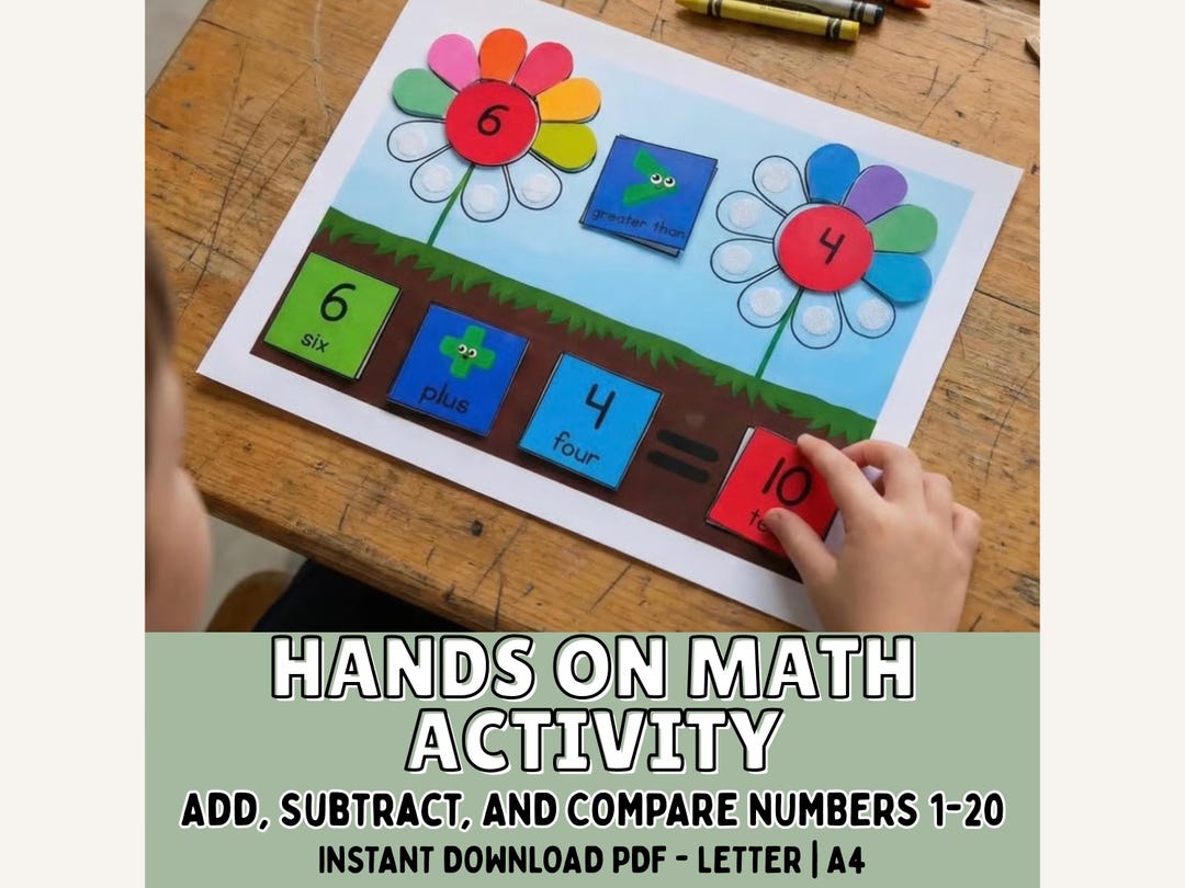 Preschool Math Busy Book Printable – Counting, Addition & Subtraction ...