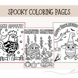 Halloween Farm Color and Cut Bundle | Printable Halloween Activities ...