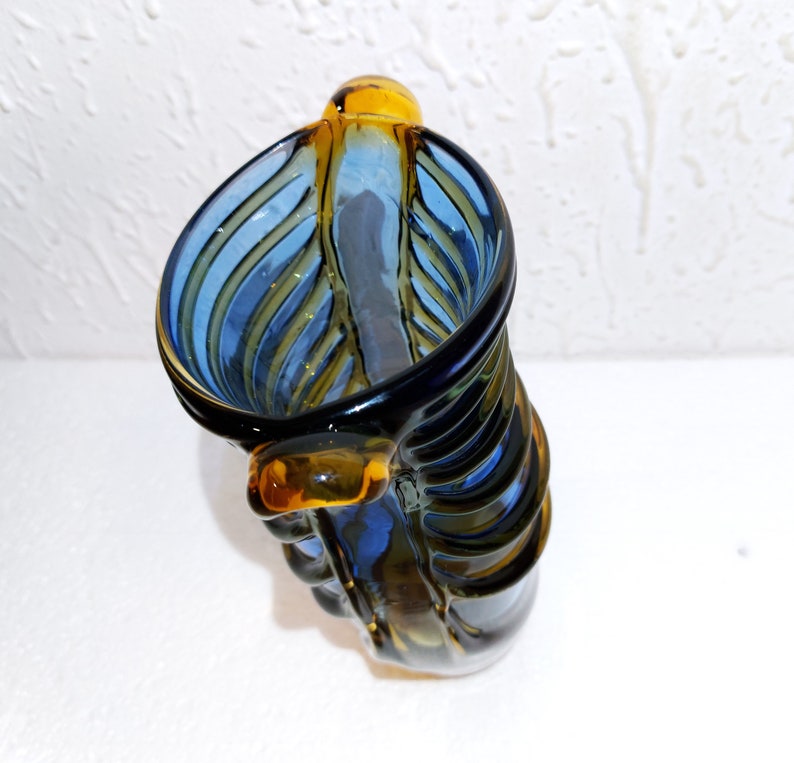 Vintage Rare Art Glass Vase 70s - Etsy