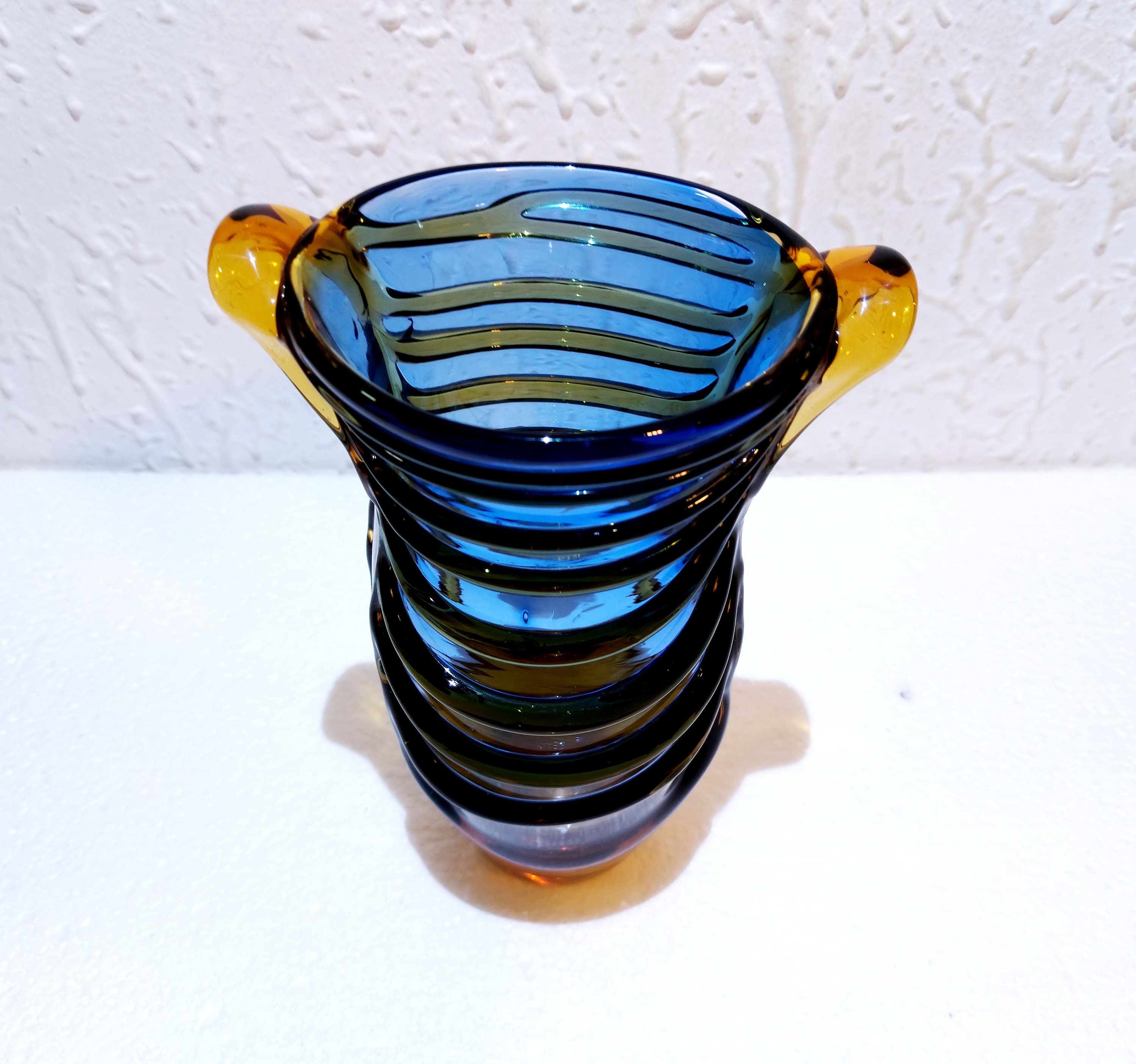 Vintage Rare Art Glass Vase 70s - Etsy