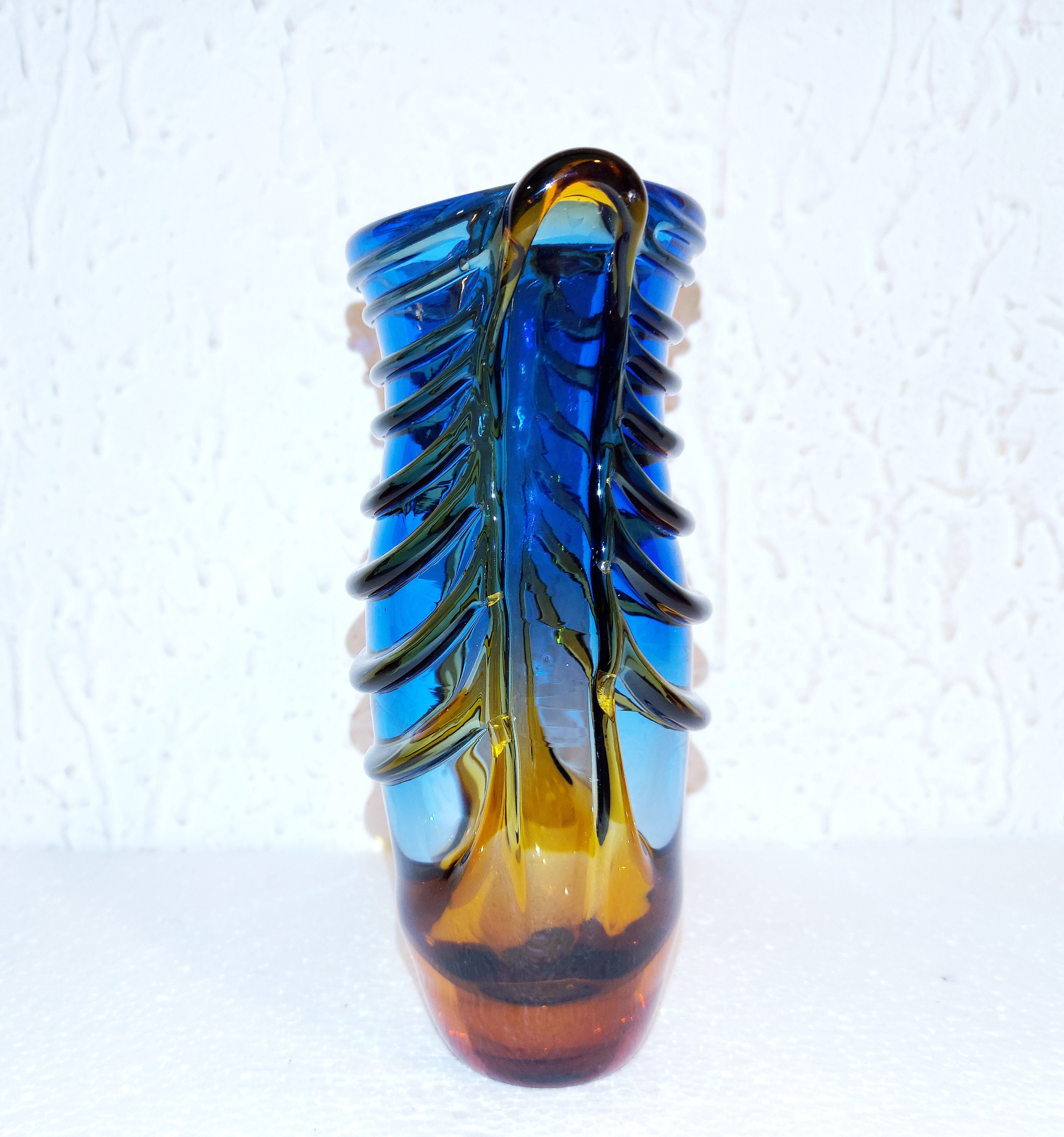 Vintage Rare Art Glass Vase 70s - Etsy