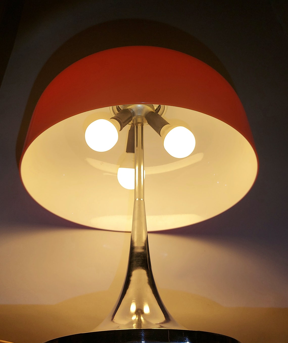 Meblo Guzzini Orange Medusa Table Lamp by Luigi Massoni 70s - Etsy