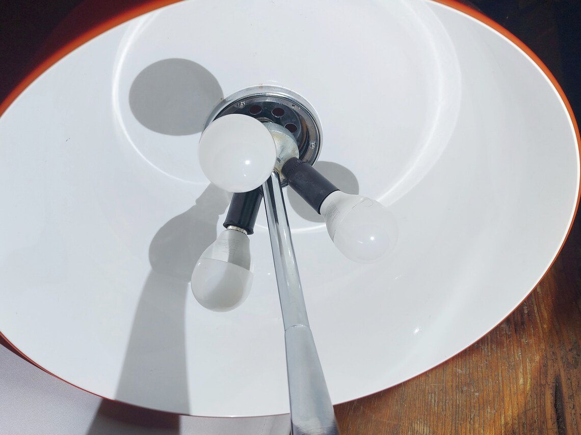 Meblo Guzzini Orange Medusa Table Lamp by Luigi Massoni 70s - Etsy