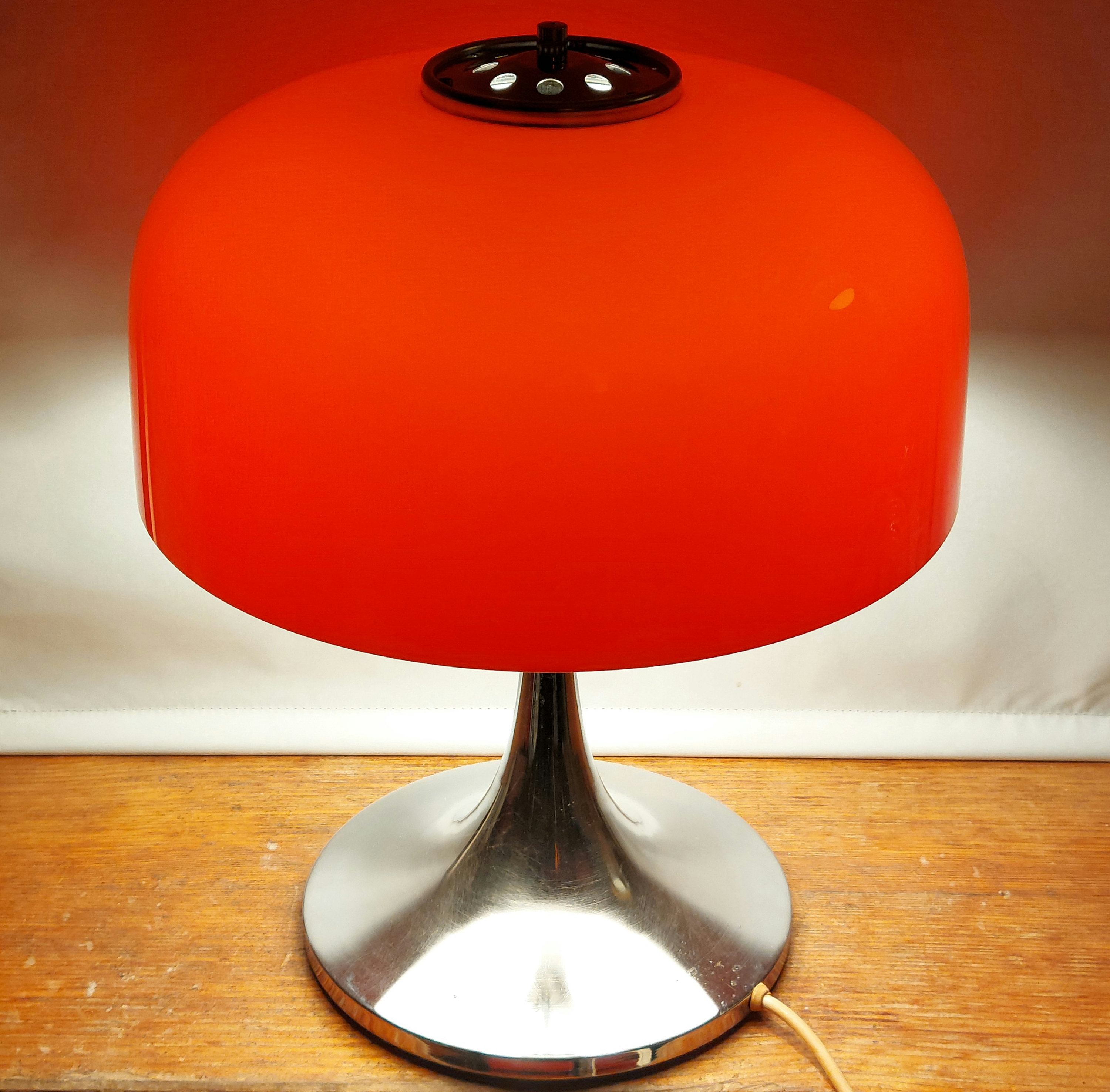 Meblo Guzzini Orange Medusa Table Lamp by Luigi Massoni 70s - Etsy
