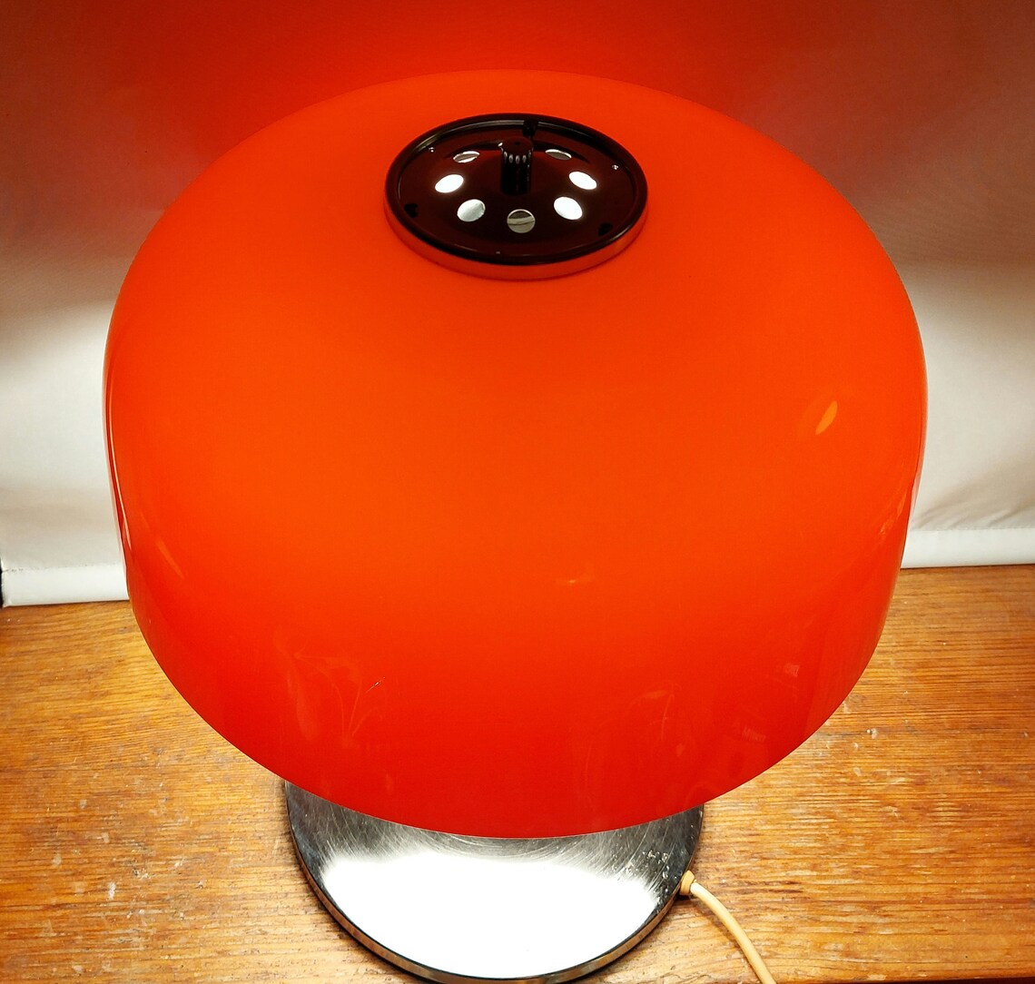 Meblo Guzzini Orange Medusa Table Lamp by Luigi Massoni 70s - Etsy
