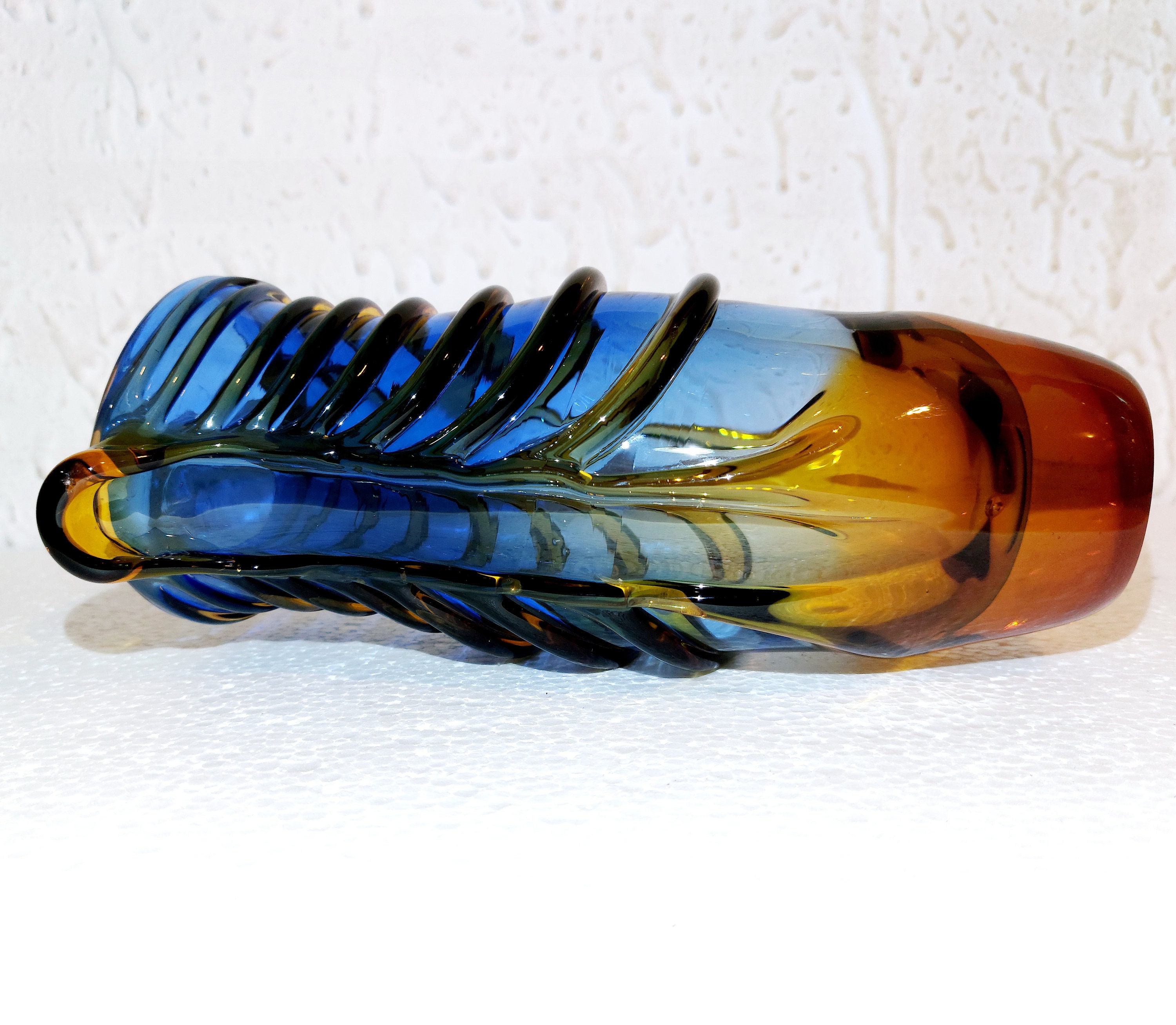 Vintage Rare Art Glass Vase 70s - Etsy