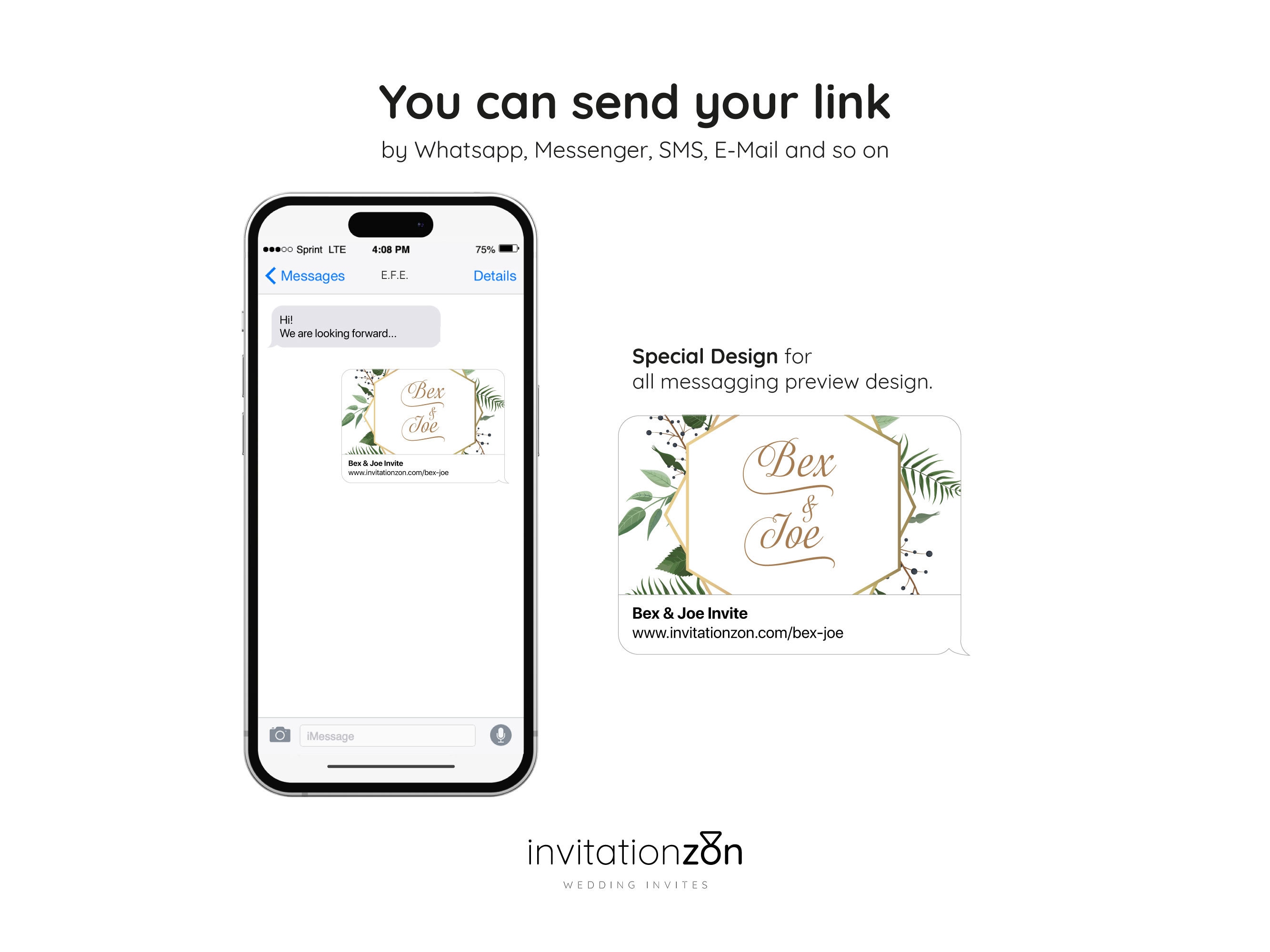 Digital Wedding Invitation RSVP Electronic Wedding Website E Invite ...