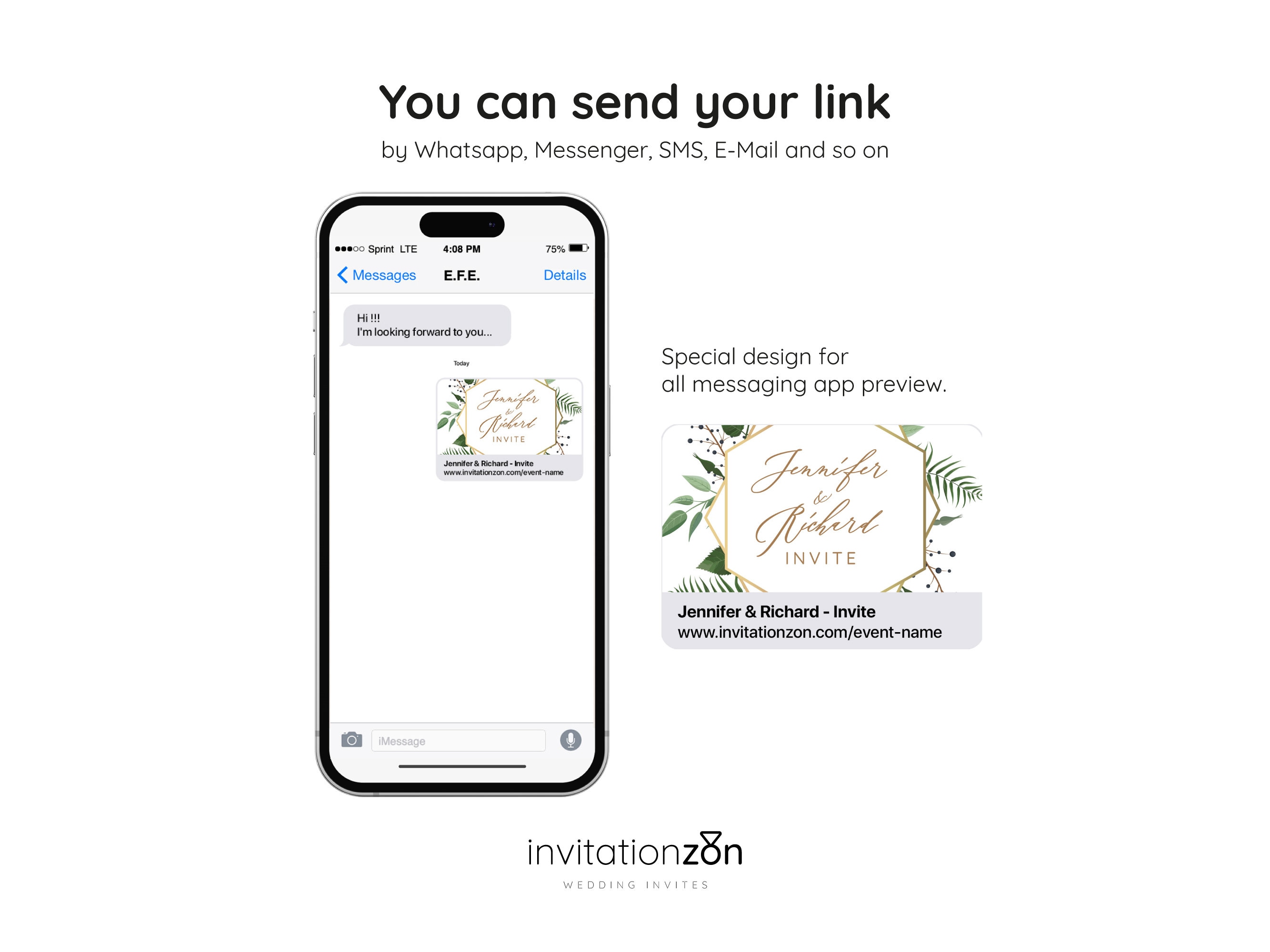 Wedding Invites Digital RSVP Online Mini Website Personalized Mobile E ...