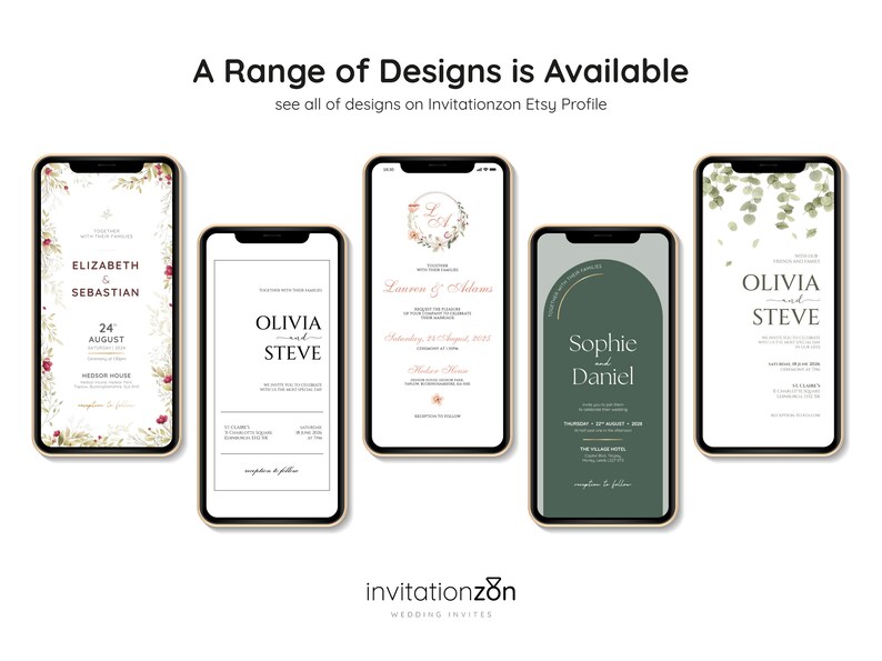 Digital Wedding Invitation & RSVP - Animated Mini Wedding Website ...
