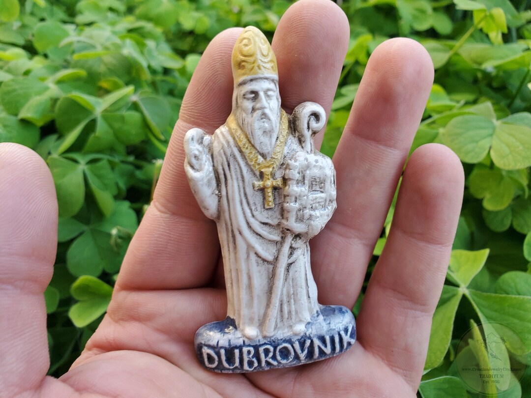 Ceramic Dubrovnik Magnet, Sveti Vlaho, Authentic Croatian Souvenir Gift ...