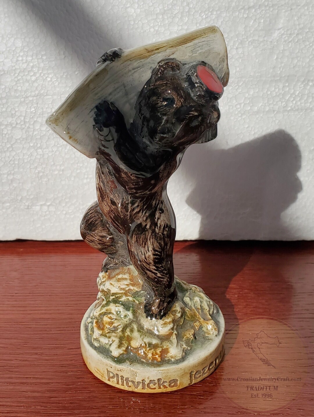 Plitvice Lakes Brown Bear Ceramic Miniature, Handfcrafted Authentic ...