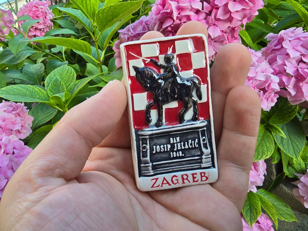Ceramic Zagreb Magnet, Authentic Croatian Souvenir Gift, Made in ...