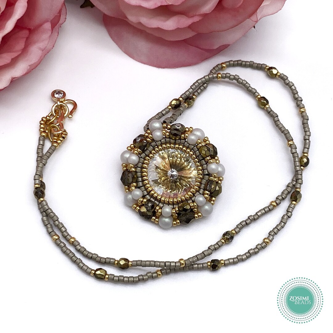 Beading Pattern - Marian Pendant & Necklace - Beadweaving Pattern ...