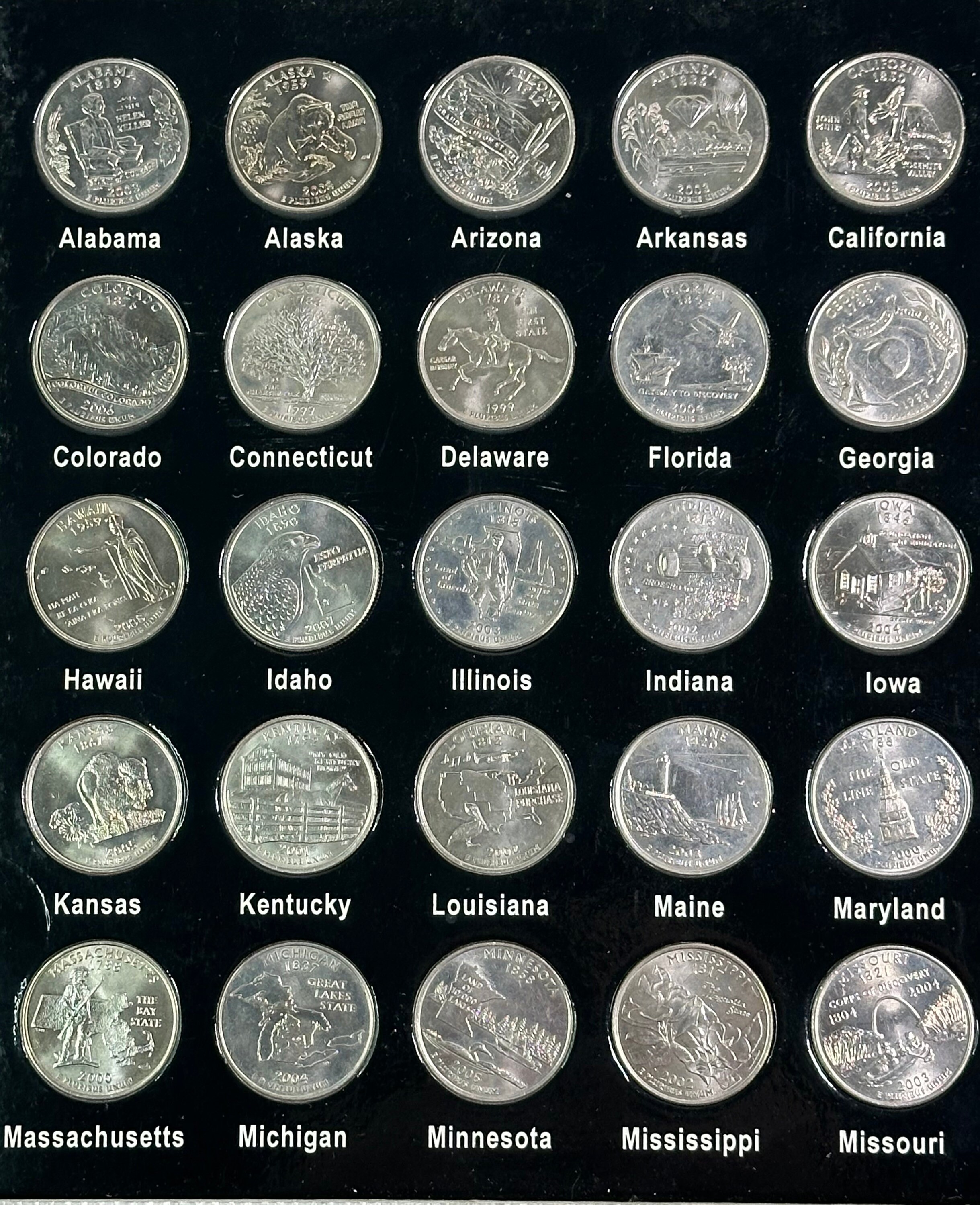 Fifty States Quarter Collection Full Album of All 50 Coins - Etsy
