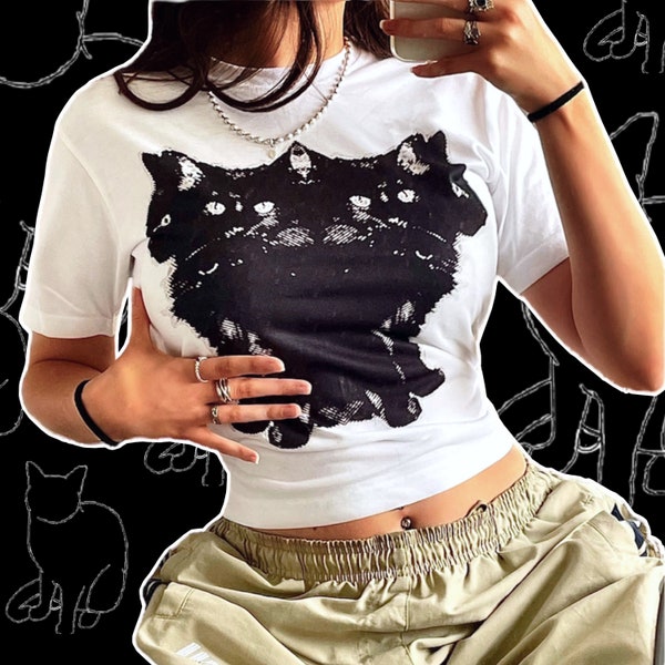 Cat Crop Top - Etsy