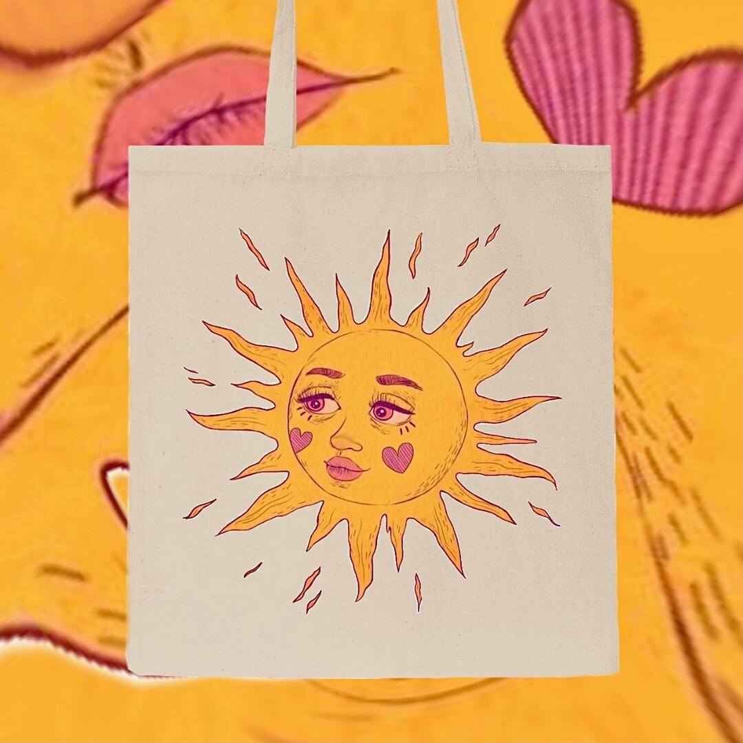 Summer Tote Bag Sun Kissed Celestial Shoulder Bag Sunshine - Etsy